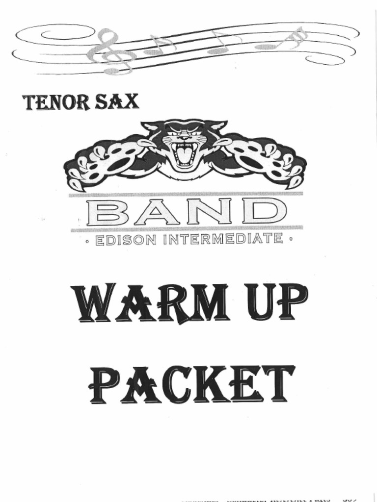 EIS Warm Up Packet - Tenor Sax | PDF
