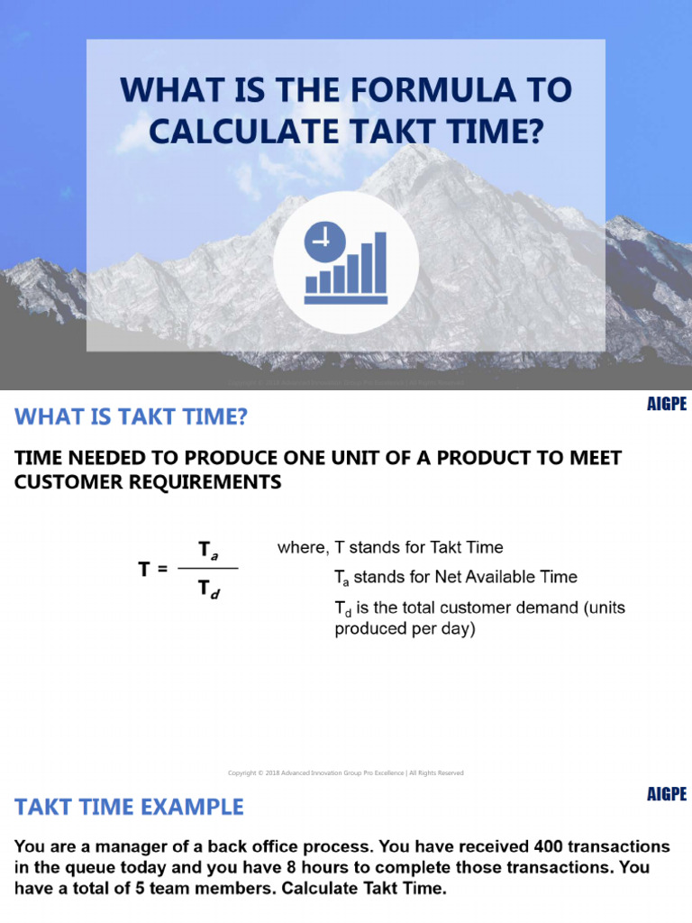 Formula de Takt Time | PDF