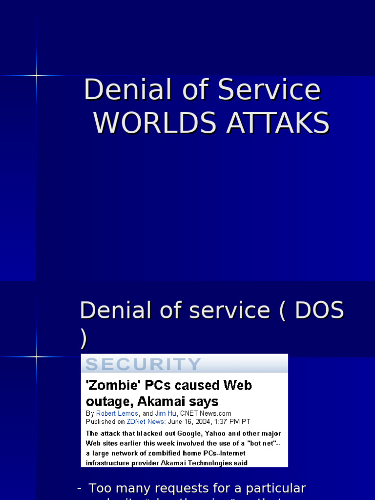 DoS2 | PDF | Denial Of Service Attack | Transmission Control Protocol