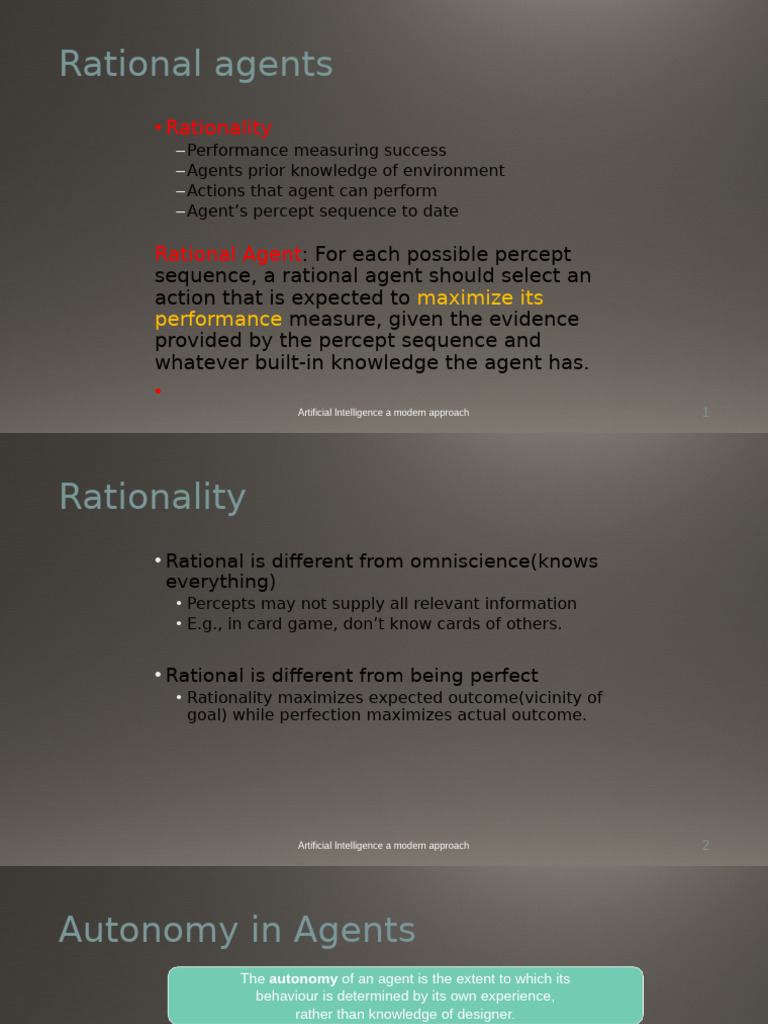 2.2 Rational agents | PDF | Artificial Intelligence | Intelligence (AI ...