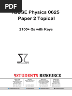 IGCSE Physics 0625 Formula Sheet | PDF