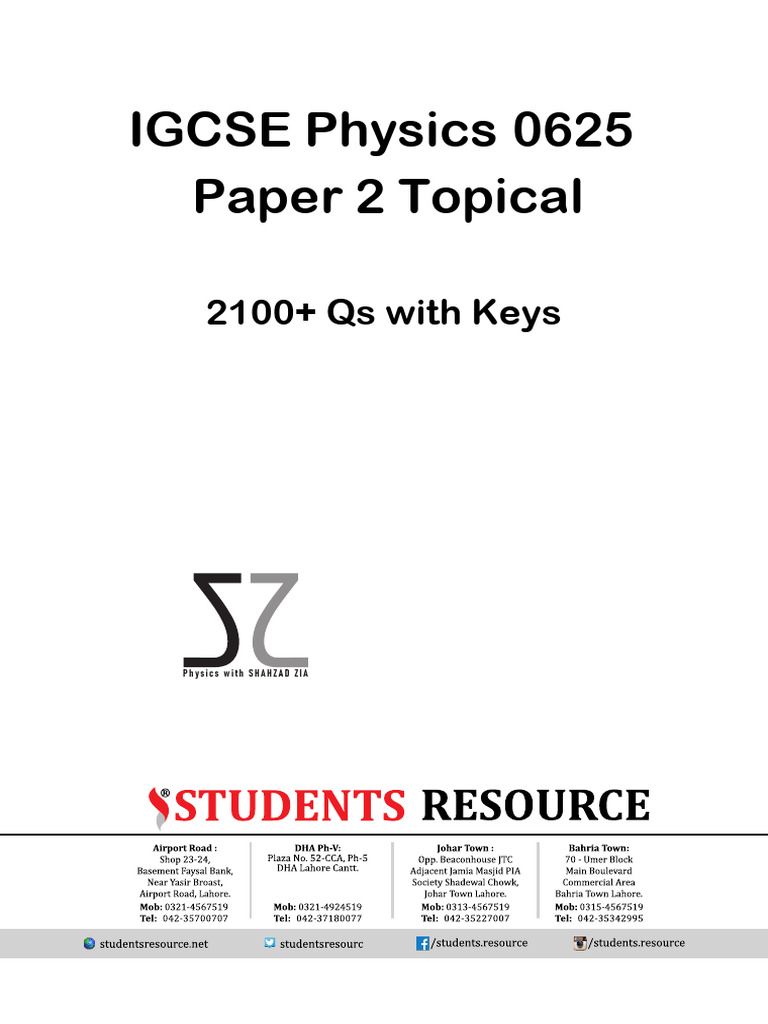 IGCSE Physics P2 2016 To 2023 | PDF | Heat | Force