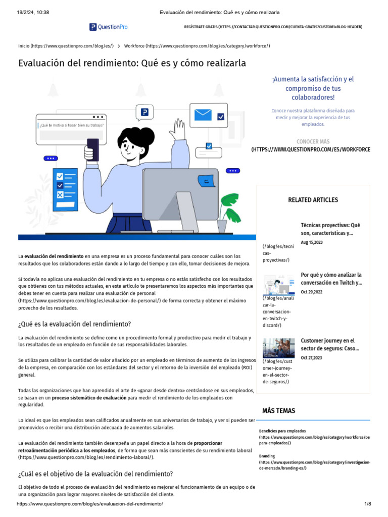 Evaluación Del Rendimiento - Qué Es y Cómo Realizarla | PDF ...