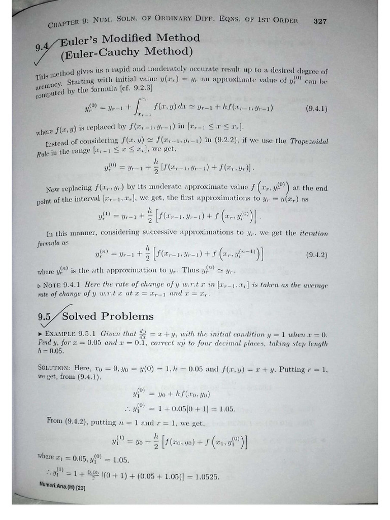 Euler's modified | PDF