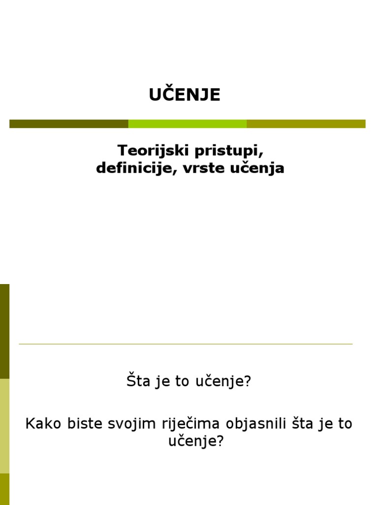 UCENJE | PDF