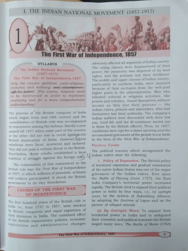 Causes of India's First War of Independence | PDF | Indian Rebellion Of ...