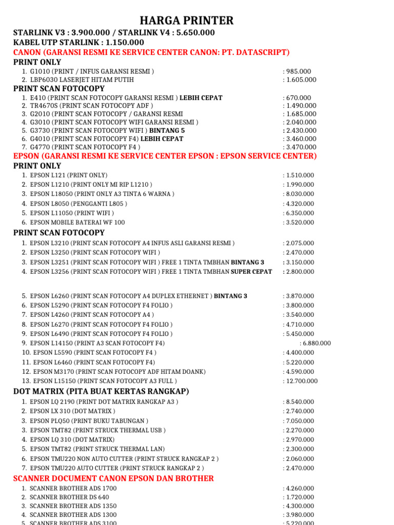 Brosur Printer Dempocomputer | PDF | Image Scanner | Office Work