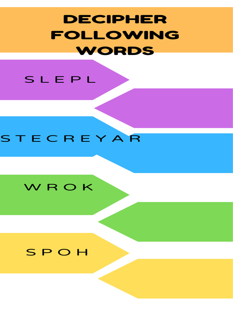 Decipher Following Words | PDF