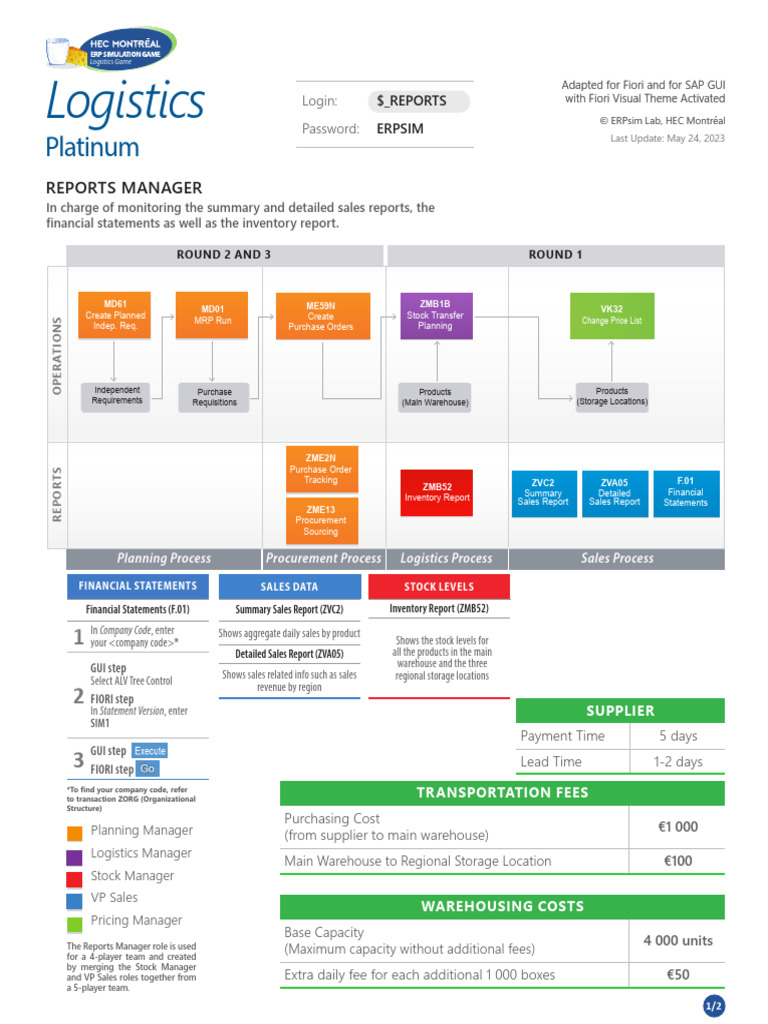2023-24 - Logistics - Platinum-Reports | PDF | Logistics | Warehouse