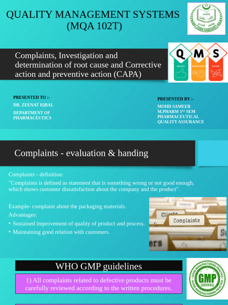 CAPA in Pharmaceutical Quality Management | PDF | Quality