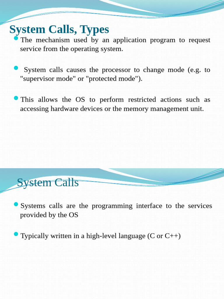 2 System Calls | PDF | Operating System | Computer File