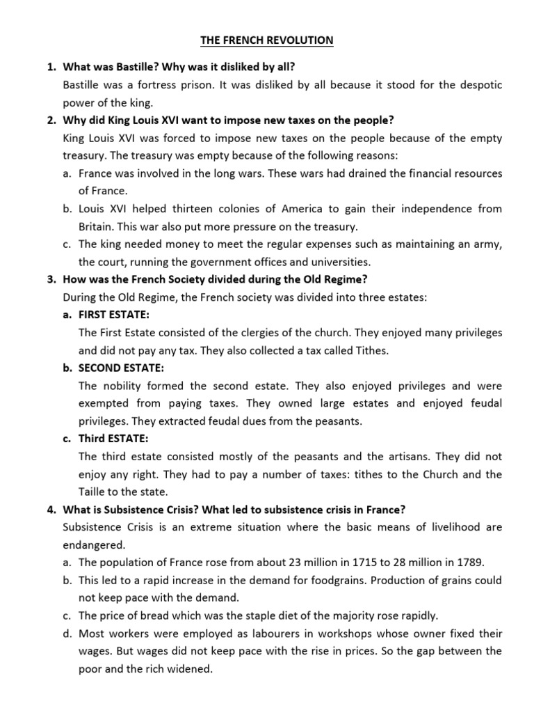 The French Revolution | PDF | French Revolution | Reign Of Terror