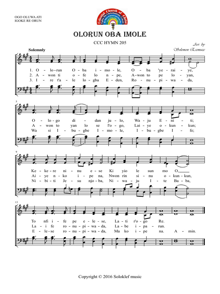 Olorun Oba Imole | PDF