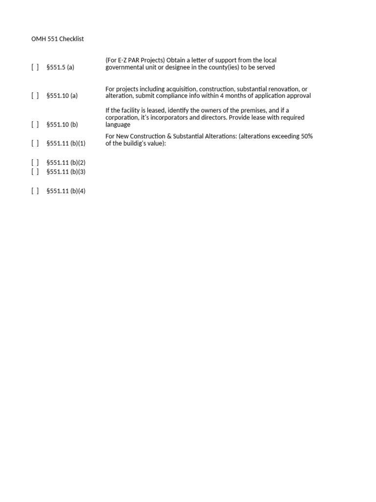 OMH Checklist(2) | PDF | Stove | Bedroom