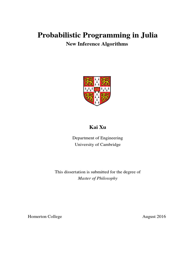 Probabilistic Programming Julia | PDF | Statistical Inference | Logistic Regression