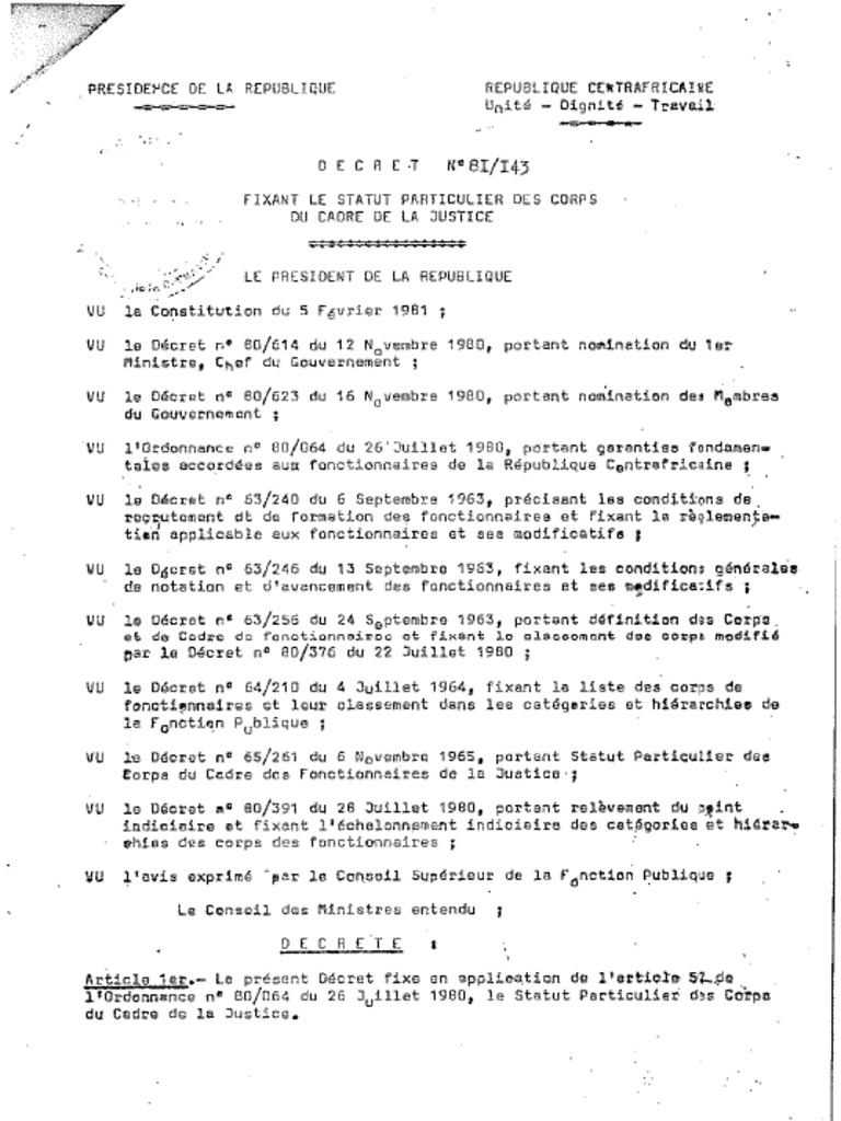 14-7decret Portant Statut Particulier Des Corps Du Cadre de La Justice ...
