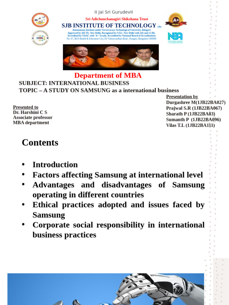Samsung International Business Study | PDF | Samsung | Brand