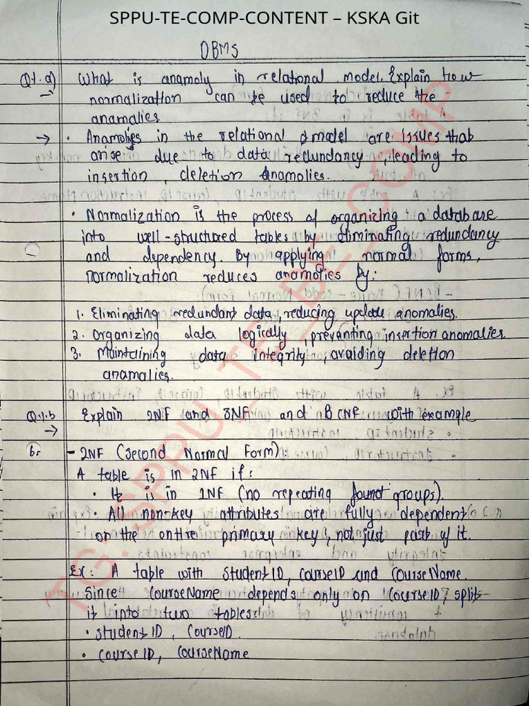 DBMS 2023 Solved Question Paper END SEM SEM 5 2019 Pattern | PDF