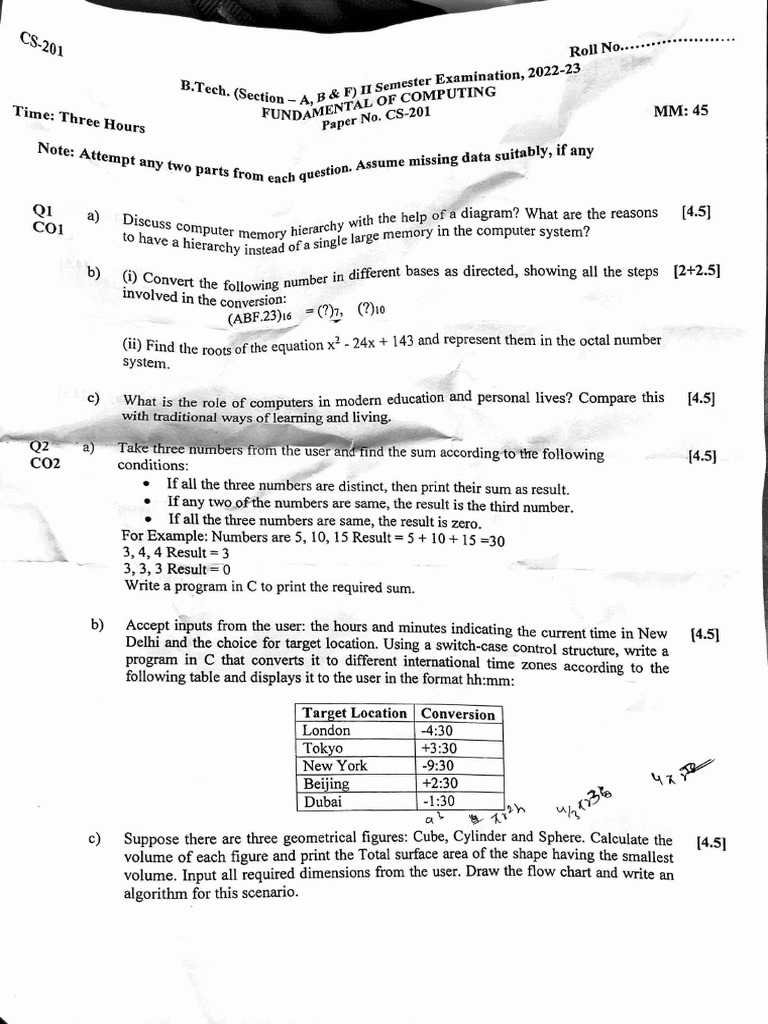 foc sem 2023 | PDF | Numbers | Algorithms