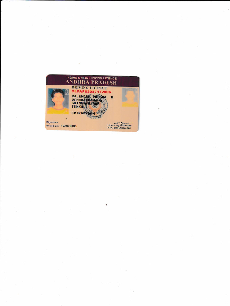 Indian Driving Licence Details | PDF