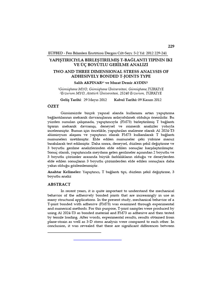 Yapi Tiriciyla B Rle T R LM T-Ba Lanti T P N N K Ve Boyutlu Ger Lme Anal Z (#80688) - 68430 | PDF