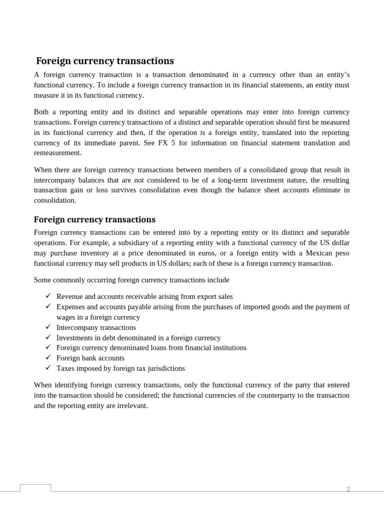 Assignment On Foreign Currency Exchange Transaction | PDF | Exchange ...