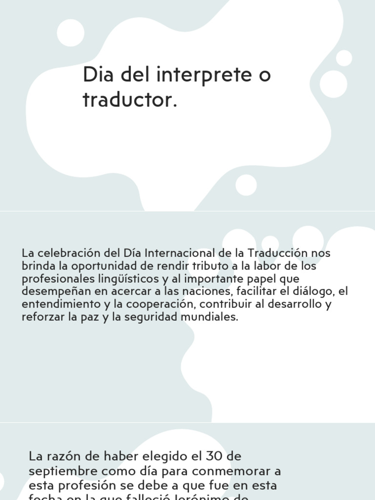 Día del Traductor: Importancia y Retos | PDF