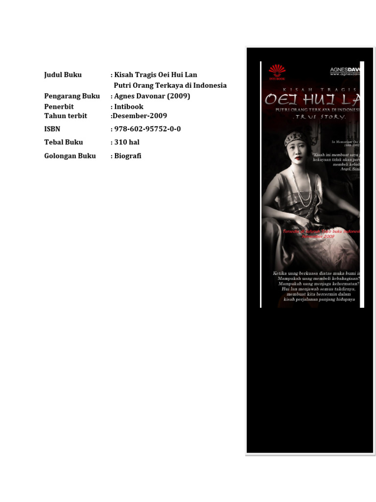 Kisah Tragis Oei Hui Lan | PDF
