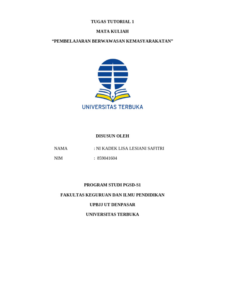 TUGAS 1 PKN MKDU 4111 Dek Lisa | PDF