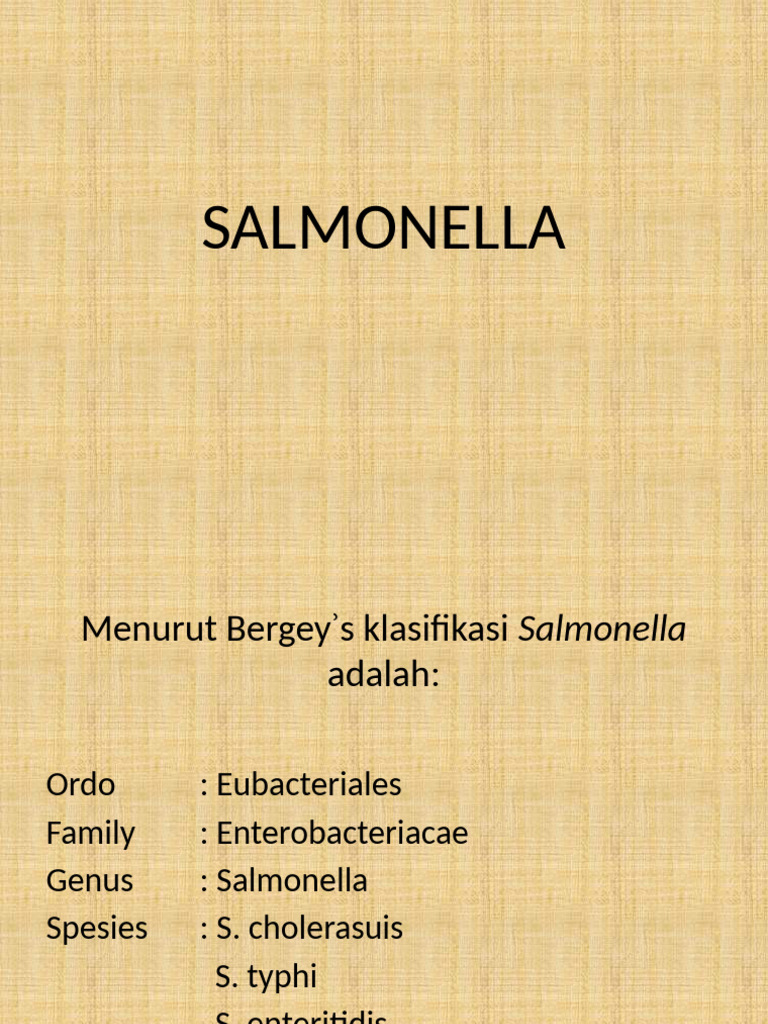 SALMONELLA | PDF