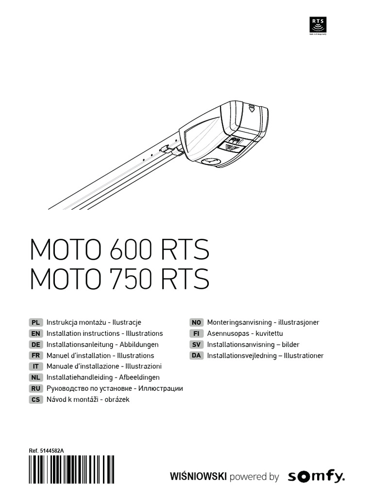 Somfy Moto-600-750 RTS | PDF