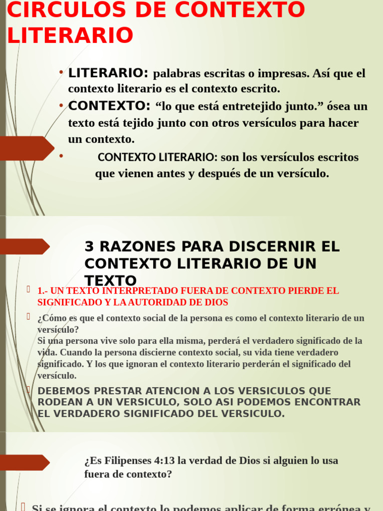 Circulos de Contexto Literario | PDF | Verdad | Jesús