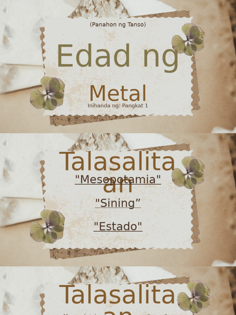 Edad NG Metal Pangkat 1 | PDF