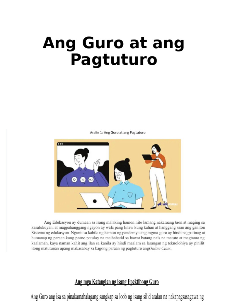 Ang Guro at Ang Pagtuturo | PDF