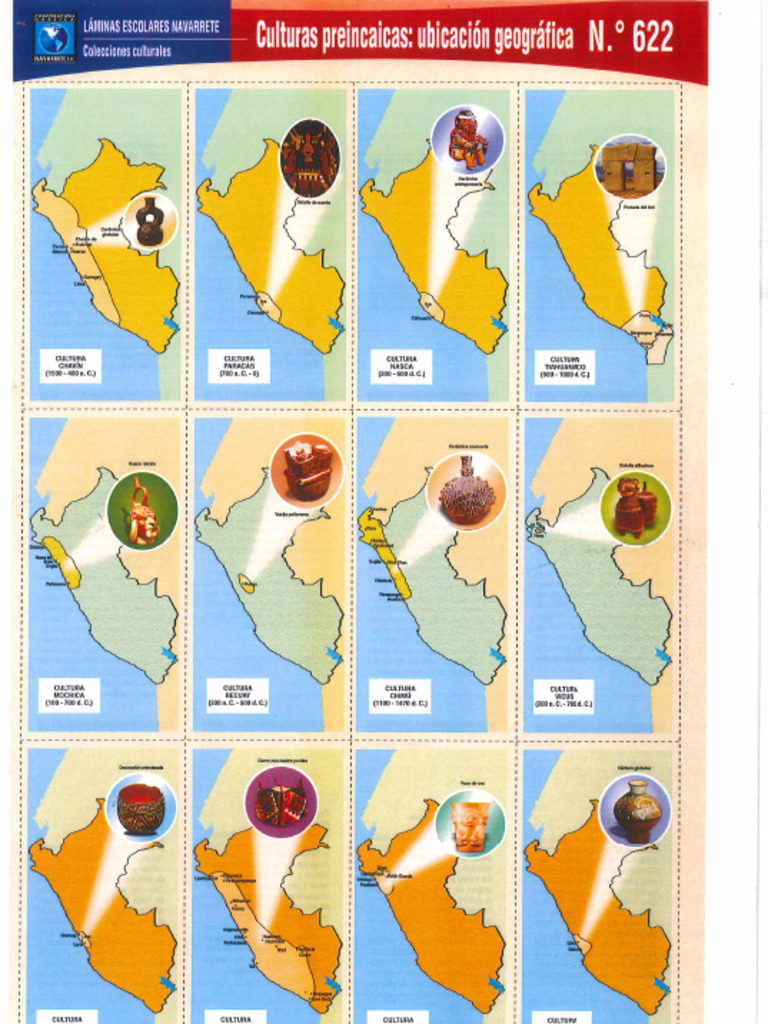 Lamina 622 Culturas Preincaicas - Ubicacion Geografica | PDF