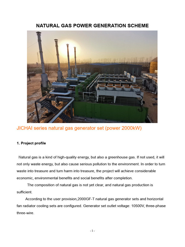2000kW Natural Gas Generator Guide | PDF | Power Station | Natural Gas