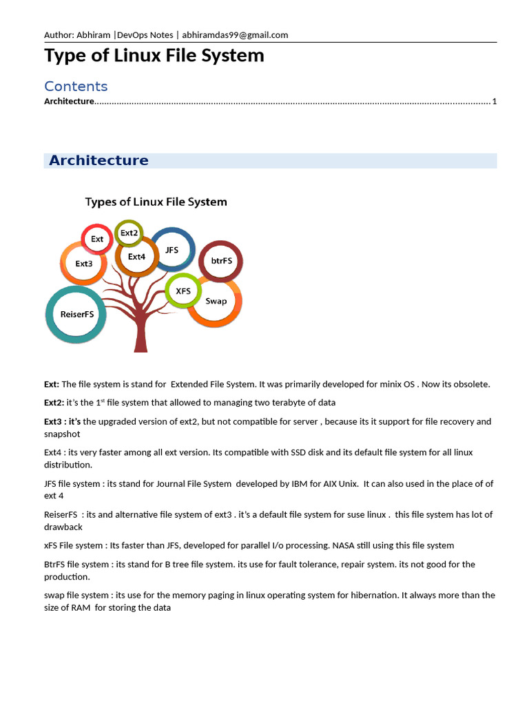 2. Type of Linux File System | PDF