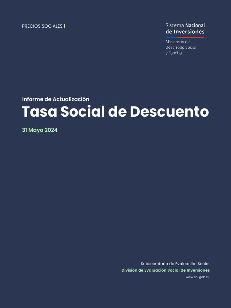 Actualizacion Tasa Social de Descuento | PDF | Ahorro | Producto ...