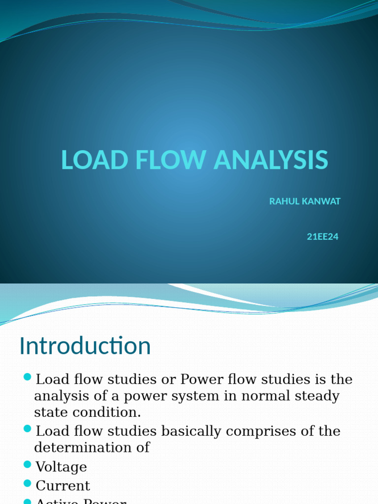 RAHUL KANWAT Load Flow Analysis | PDF