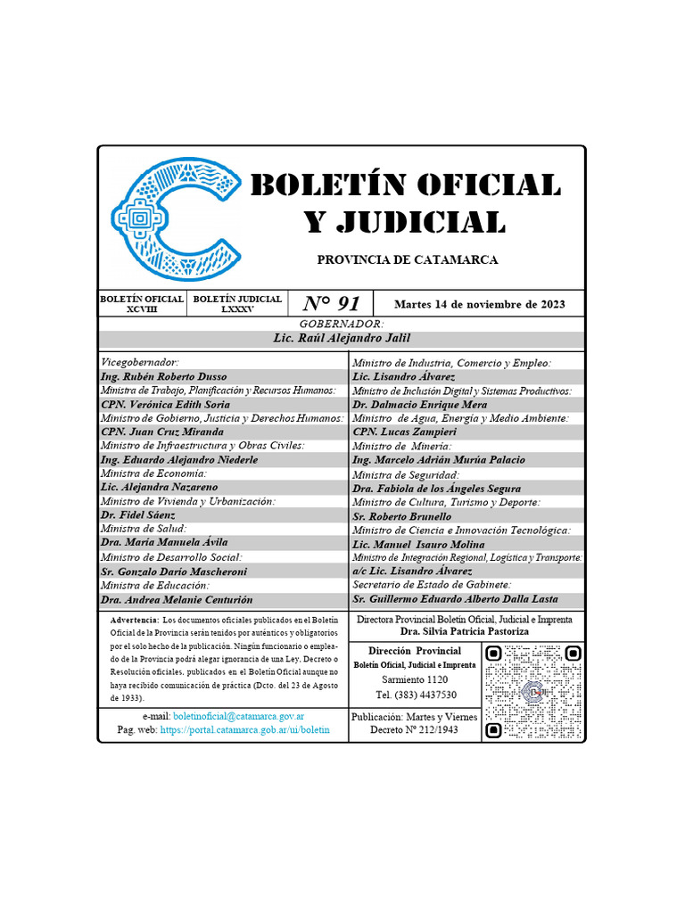 Boletin_Oficial_N91 (1) | PDF | Ministerio (Departamento de Gobierno ...