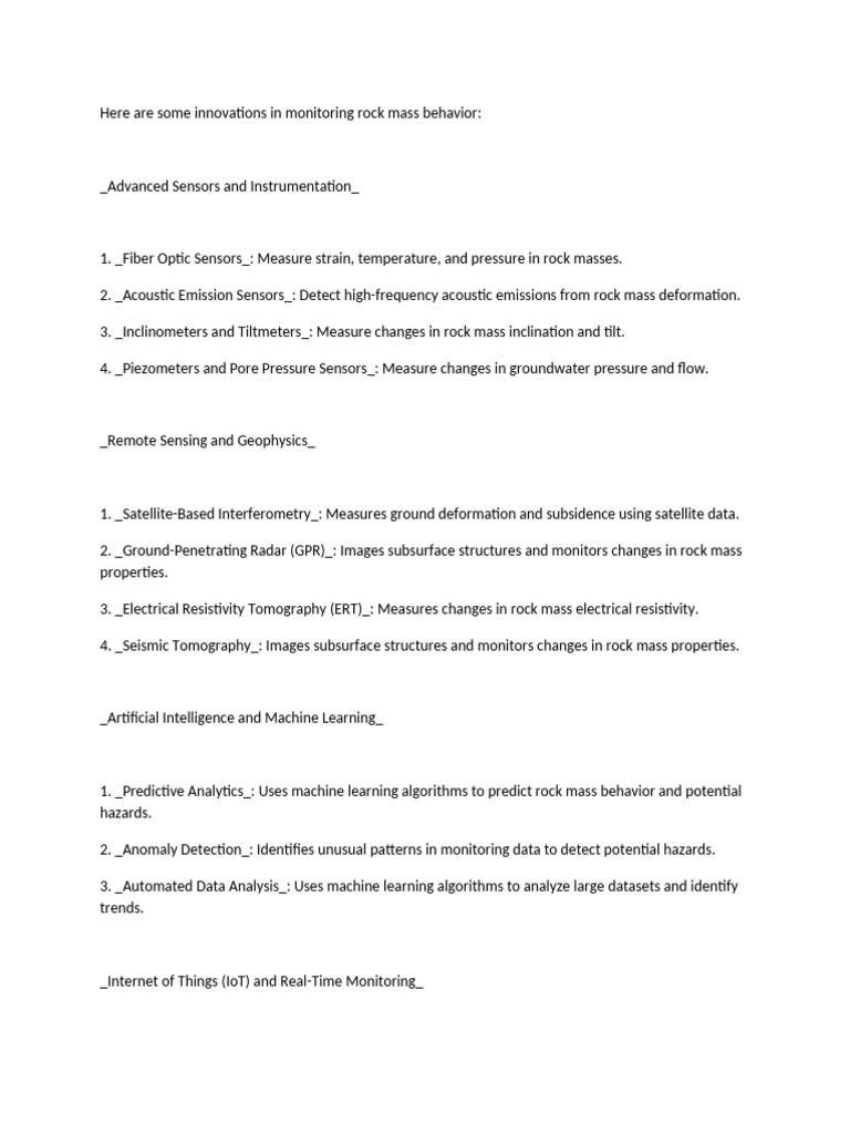 Advances in rock mech | PDF