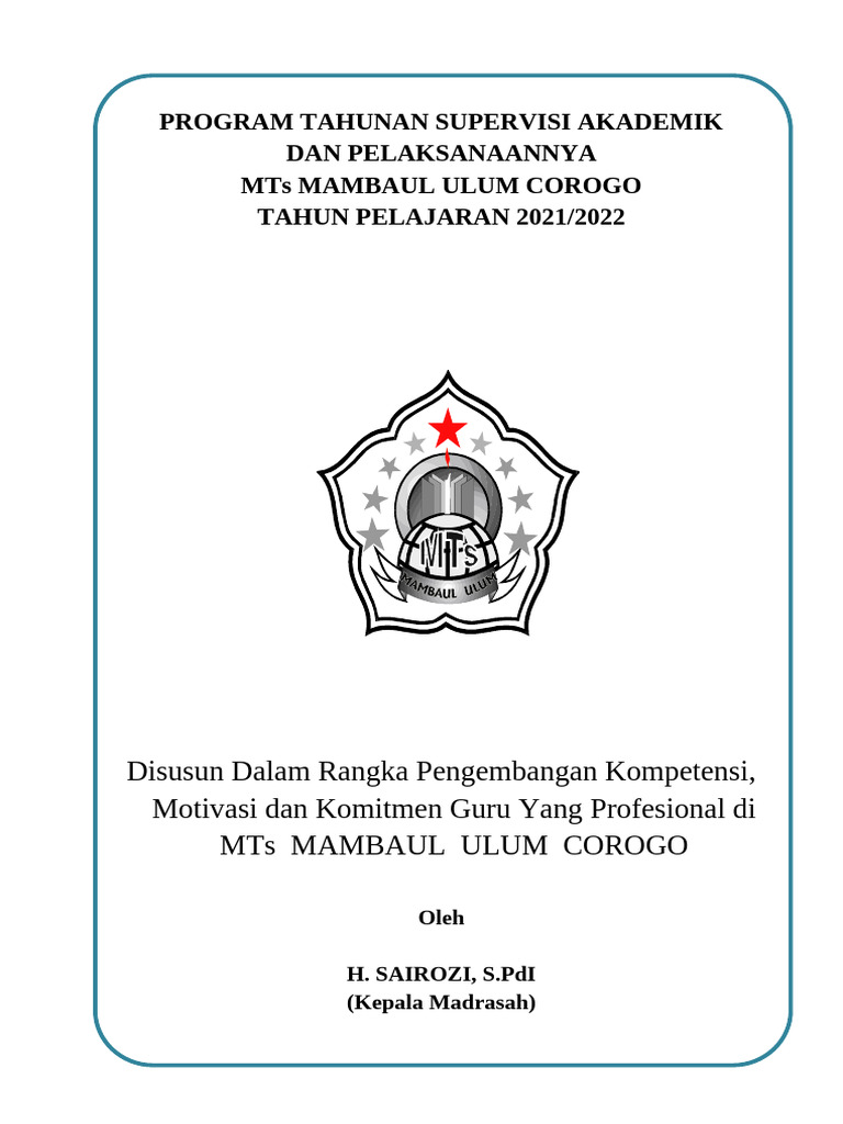 PROGRAM SUPERVISI 2021-2022 Ok | PDF
