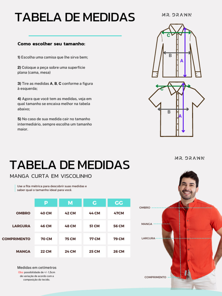 TABELA DE MEDIDAS | PDF | Metro | Duração