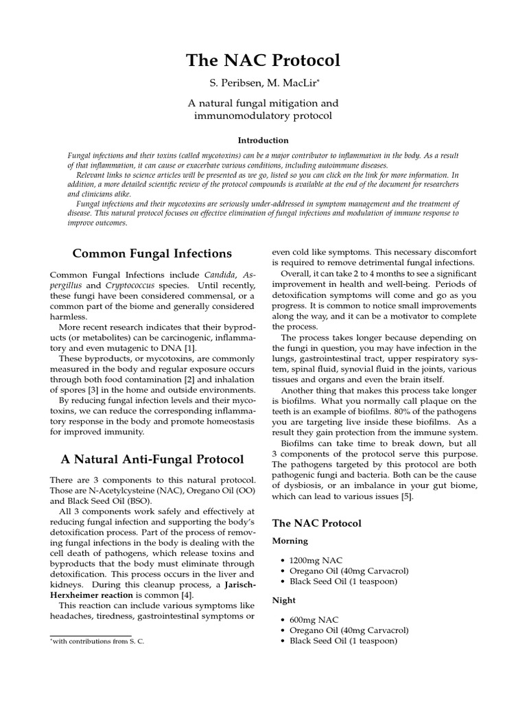 The NAC Protocol 104 | PDF | Reactive Oxygen Species | Biofilm