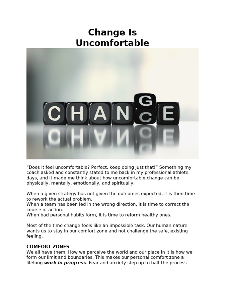 Change Is Uncomfortable | PDF | Cognition | Behavioural Sciences