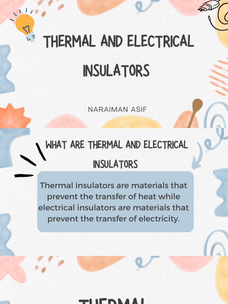 Thermal and Electrical Insulators | PDF