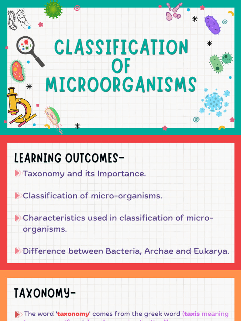 Classification of Micro-Organisms | PDF | Archaea | Bacteria