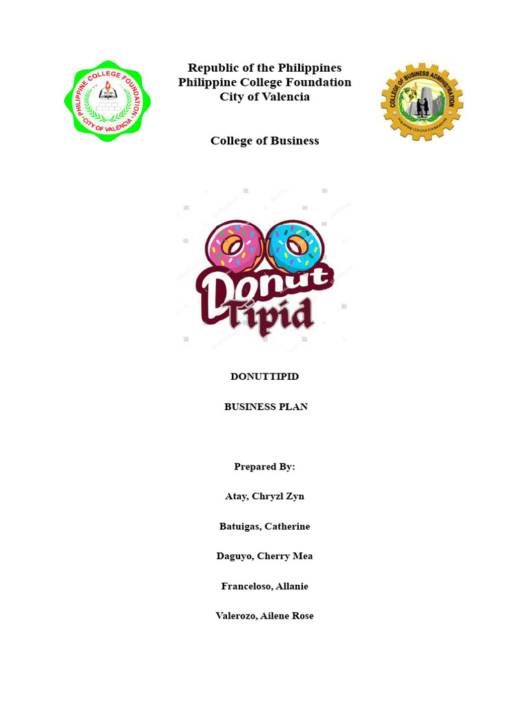 Donutipid: Affordable Donut Business Plan | PDF | Doughnut | Food Safety