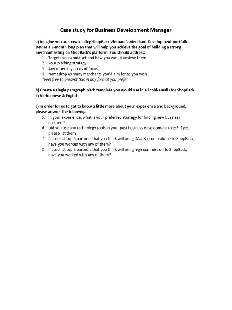 BD Case Study- ShopBack Vietnam | PDF