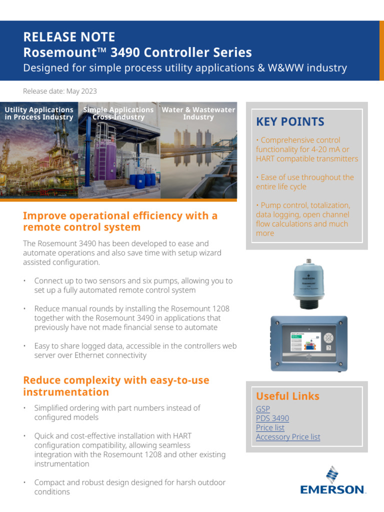 Rosemount 3490 Series Release Note | PDF | Instrumentation | Computer ...